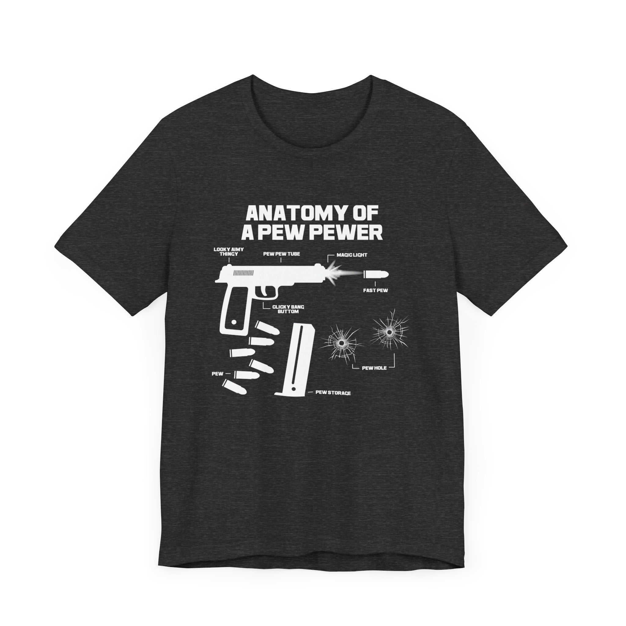 Pew Pew T-Shirt I Anatomy Of A Gun Shirt I Funny Gun T-Shirt - Walmart.com
