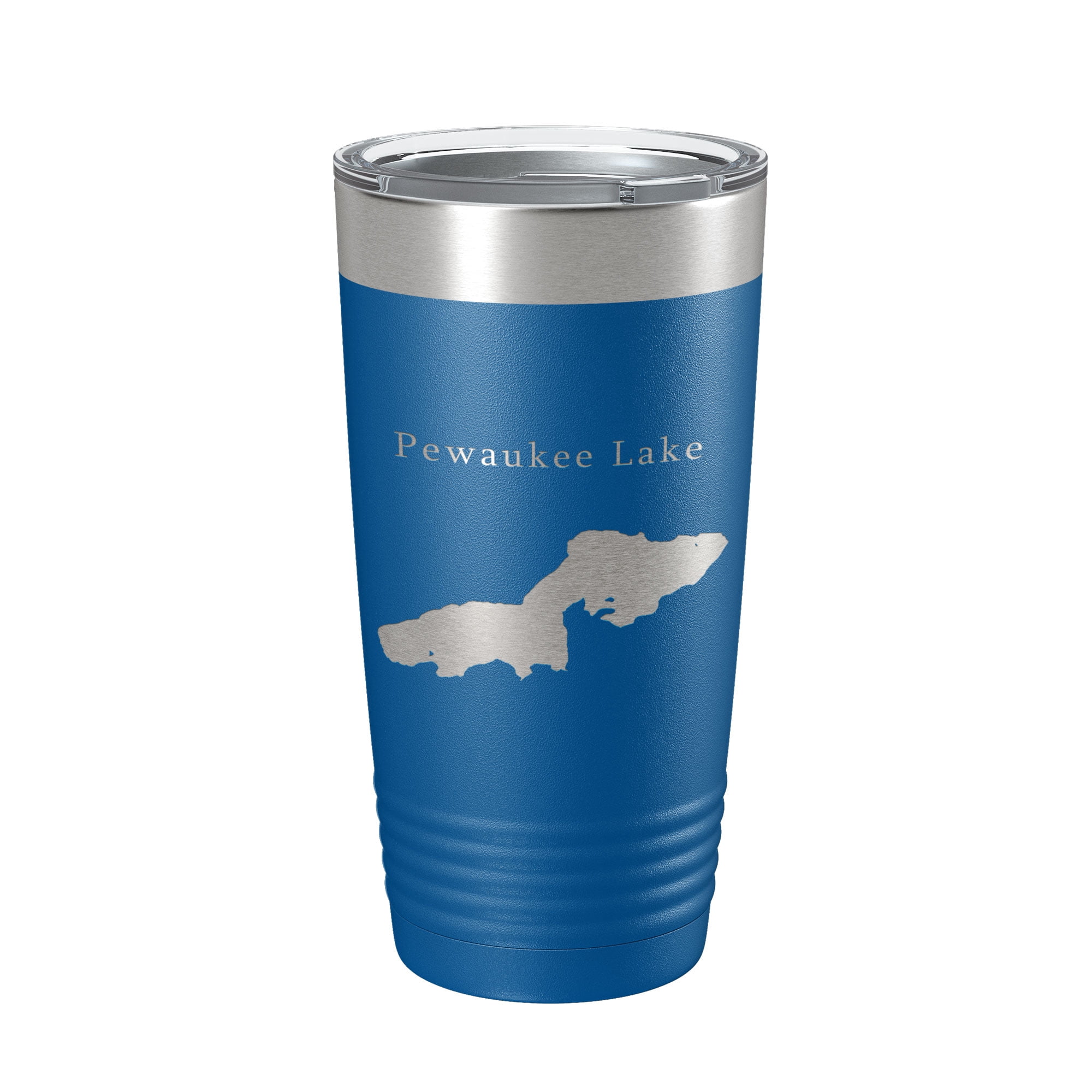 Pewaukee Lake Map Tumbler Travel Mug Insulated Laser Engraved Coffee ...