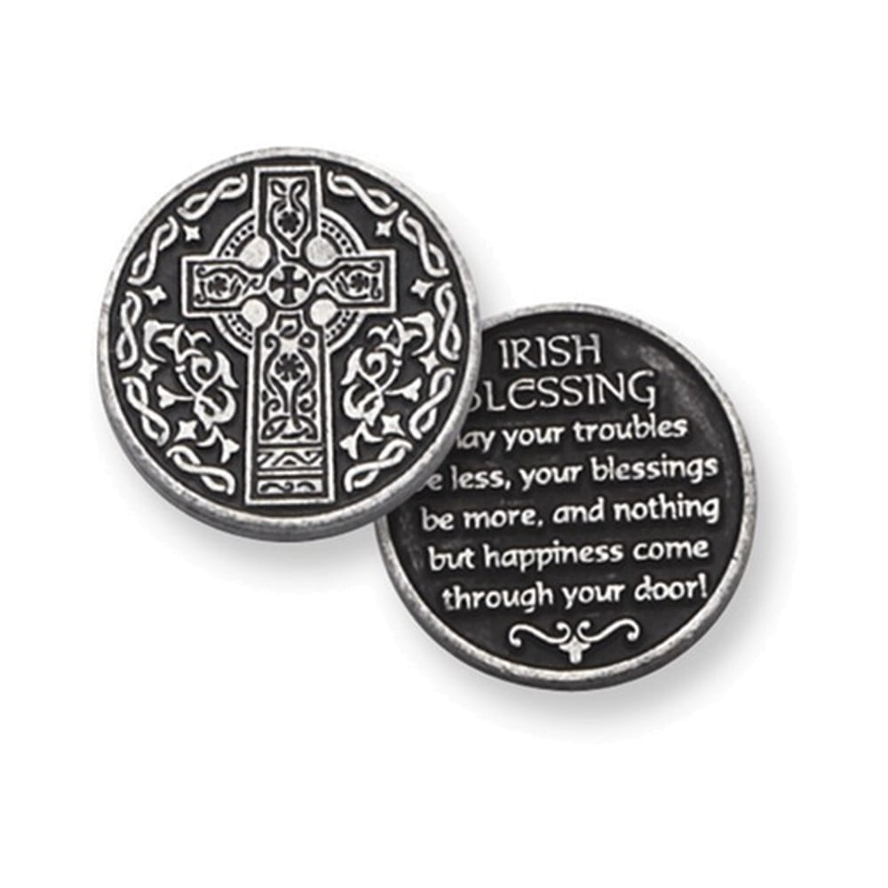 Pewter Finish Celtic Cross with Irish Blessing - Perfect Irish Gift ...