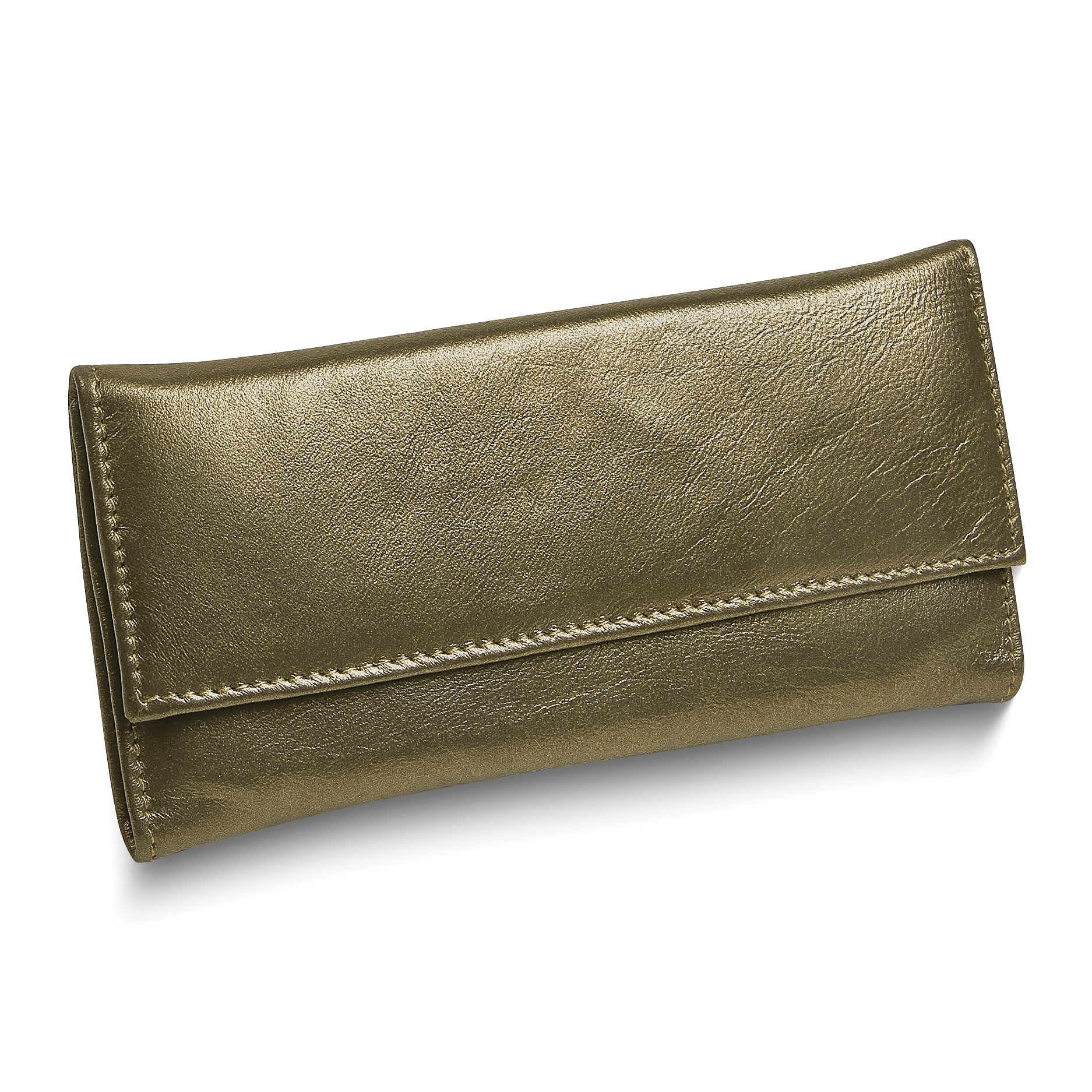 Pewter Leather Magnetic Closure Slim Jewelry Wallet GM17710 - Walmart.com