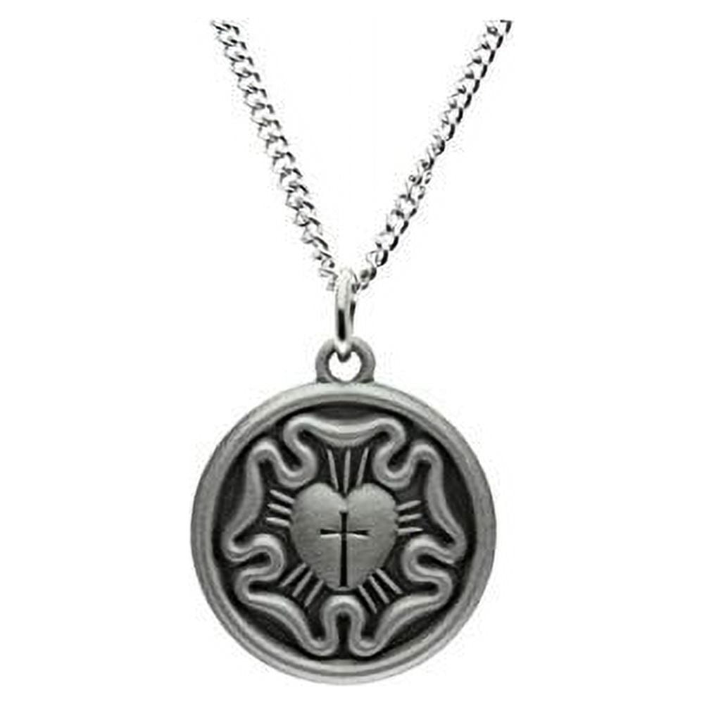 Pewter Lutheran Rose Necklace - Walmart.com