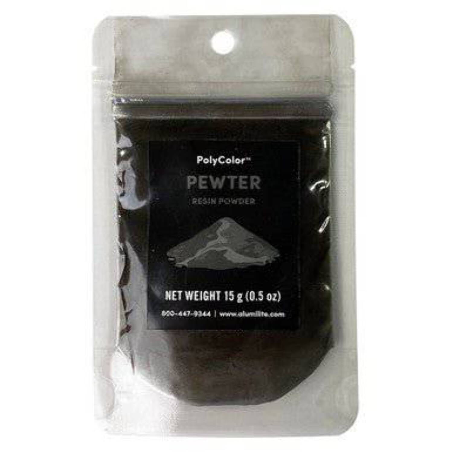 Pewter Metallic Powder (PolyColor) Mica Powder for Epoxy Resin Kits ...