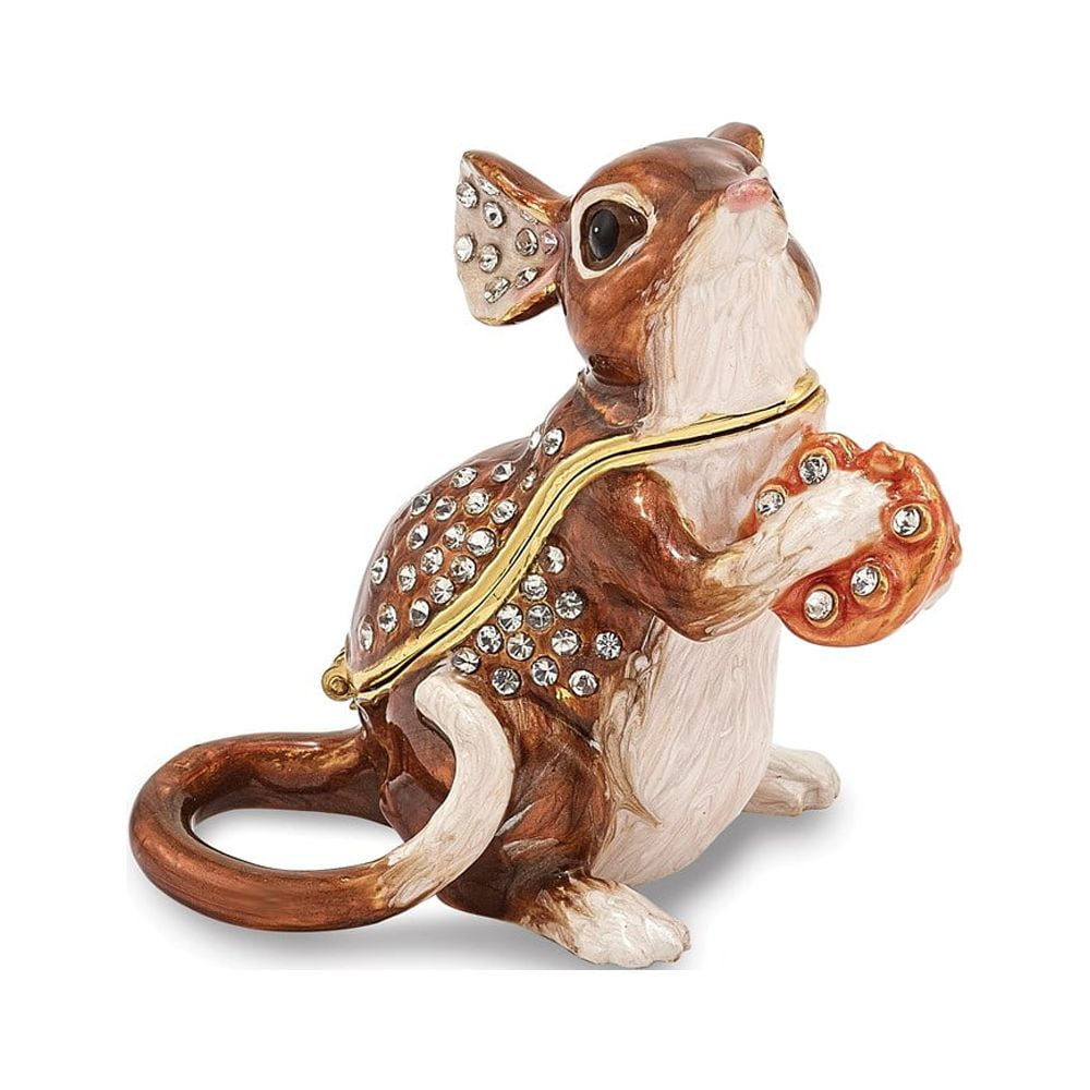 Jere Luxury Giftware Bejeweled SWEET WILLIAM Mouse & Cookie Pewter and ...