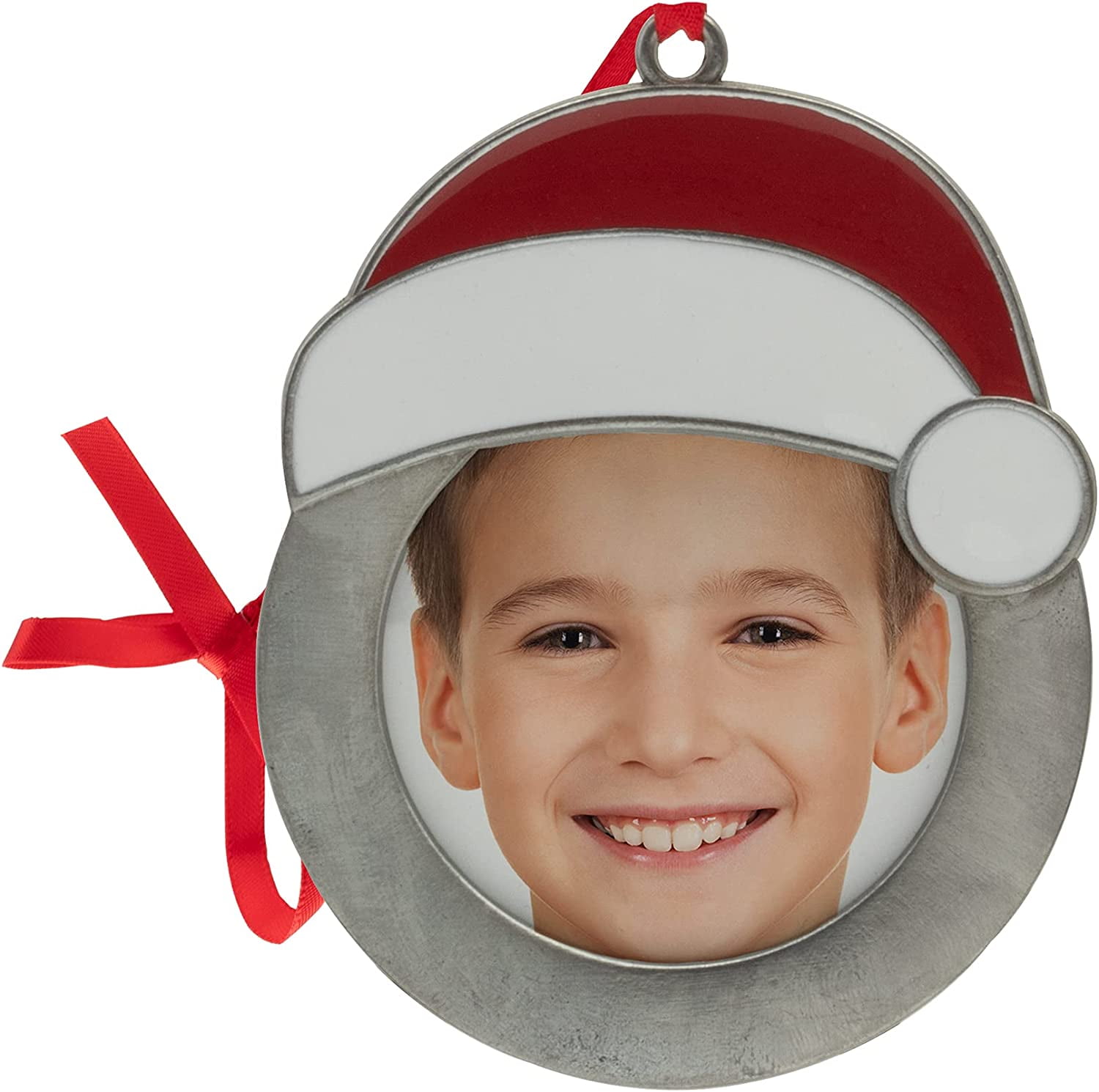 Pewter Santa Hat 2.25" Diameter Photo Ornament Frame - Walmart.com