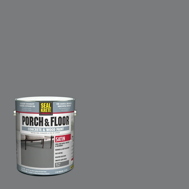 Pewter, Seal-Krete Porch & Floor Concrete & Wood Satin Paint-316128 ...