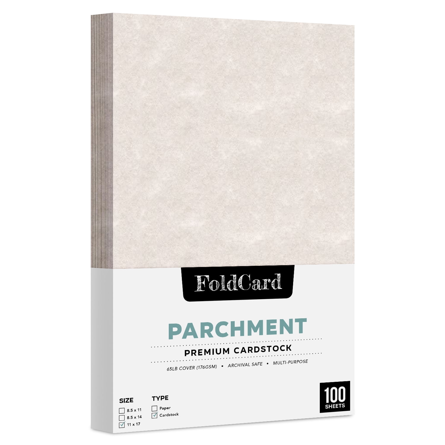 Pewter Stationery Parchment Recycled Cardstock Paper | 65lb Cover ...