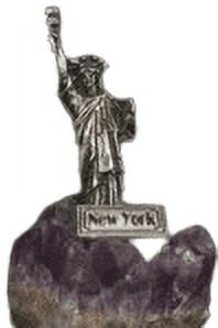 Pewter Statue Of Liberty On Amethyst - Walmart.com