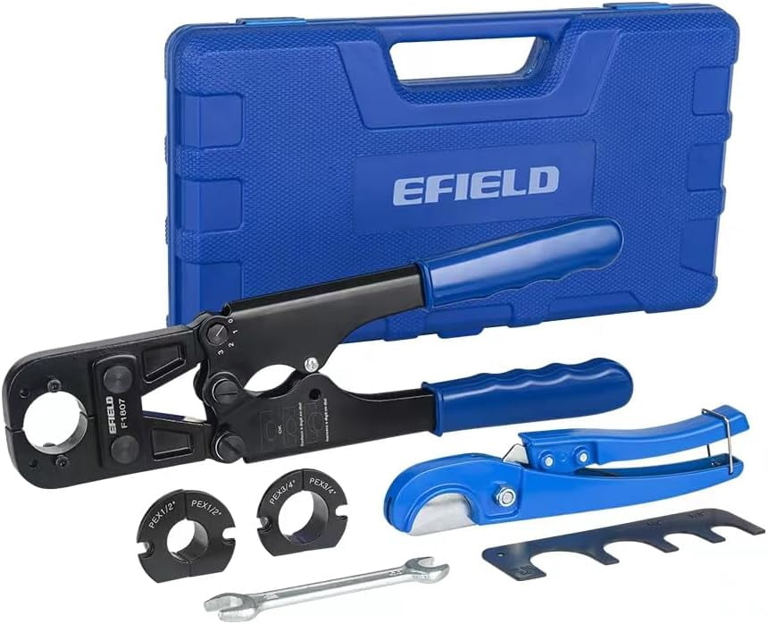 Pex Pipe 1/2 Inch and 3/4 Inch Combo Crimping Tool for Copper Ring with ...