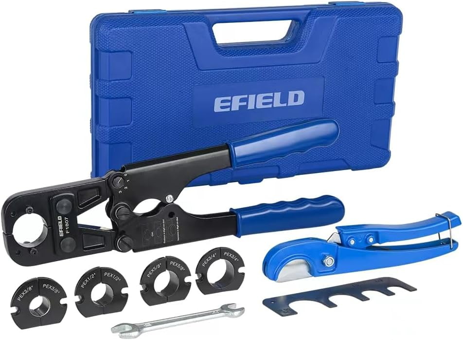 Pex Pipe 1/2 Inch and 3/4 Inch Combo Crimping Tool for Copper Ring with ...