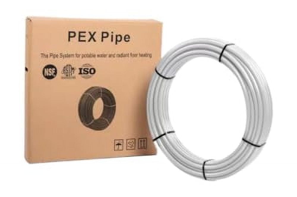 Pex-b Pipe/Tool Combo, 1/2 inch 100 ft Length White Color with Pex ...