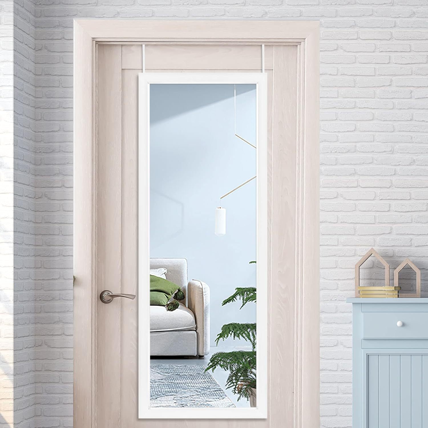 PexFix Door Mirror 51''×16'' Full Length Mirror Over The Door Hanging ...