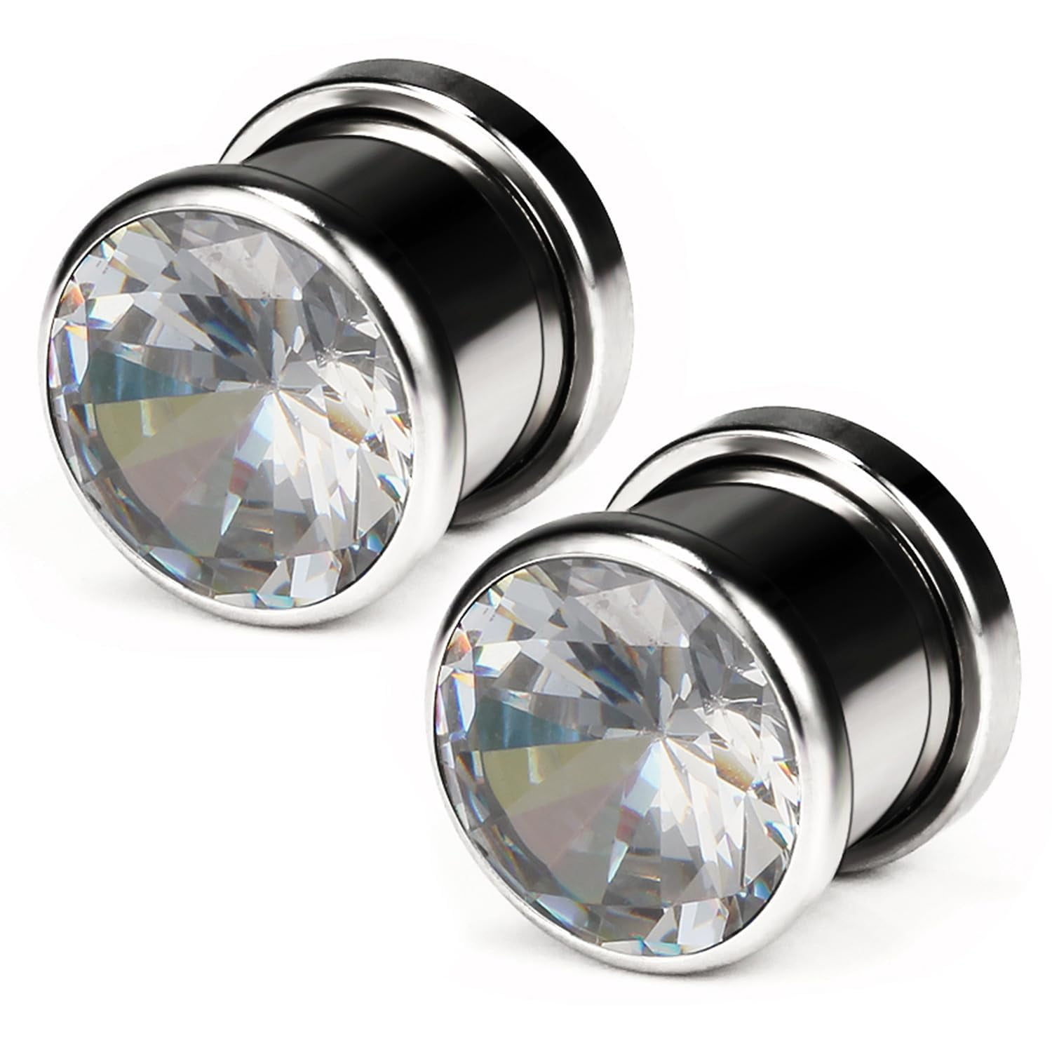 Pexveiuu 00G Titanium Ear Gauges Screw Fit Flesh Plugs Expander ...