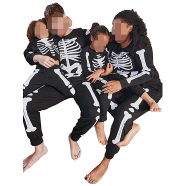 Halloween Women’s Glow In The Dark Skeleton Pajama Set by Way to ...