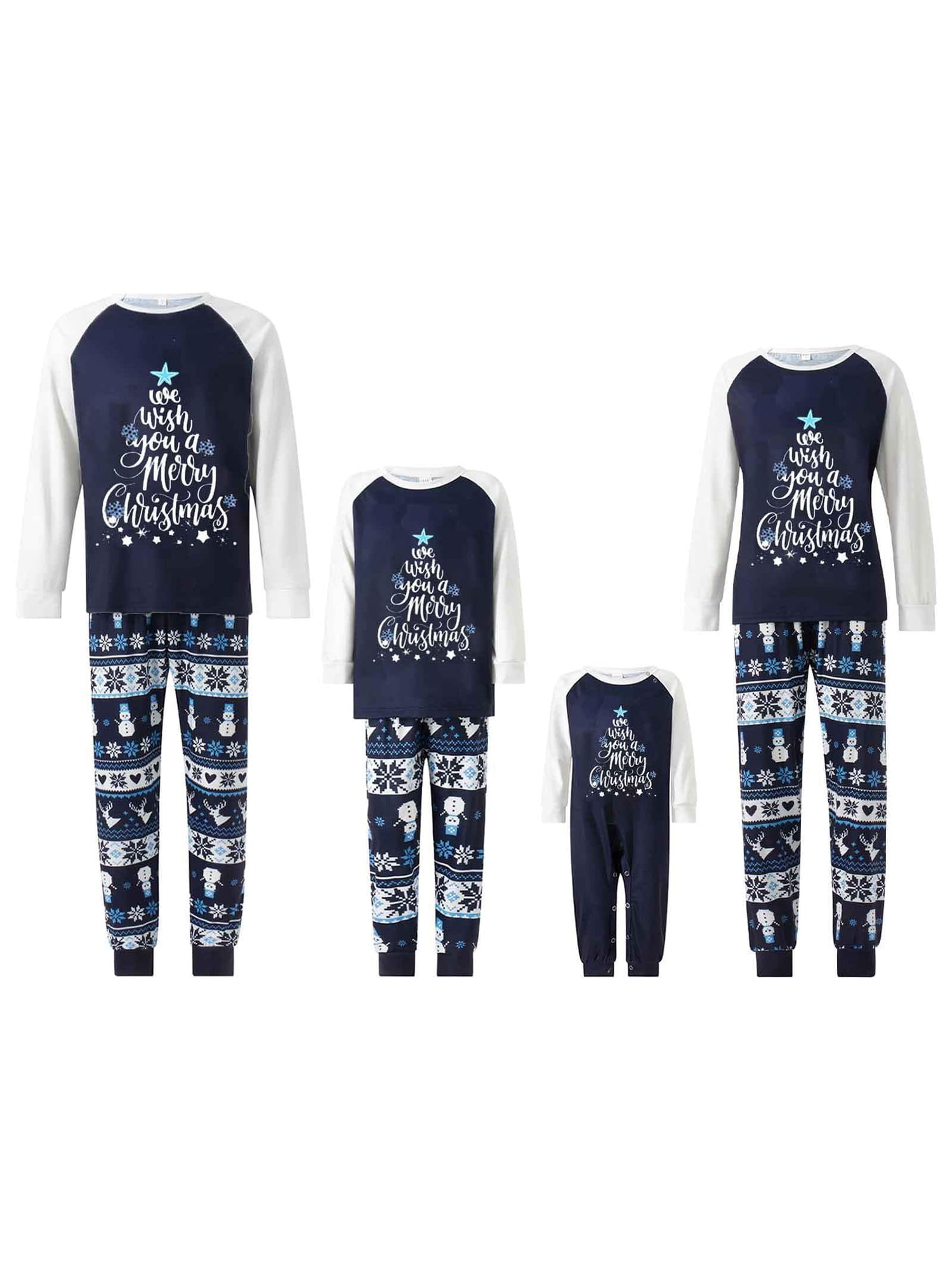 Peyakidsaa Matching Family Pajamas Sets Christmas PJ's with Letter Long ...