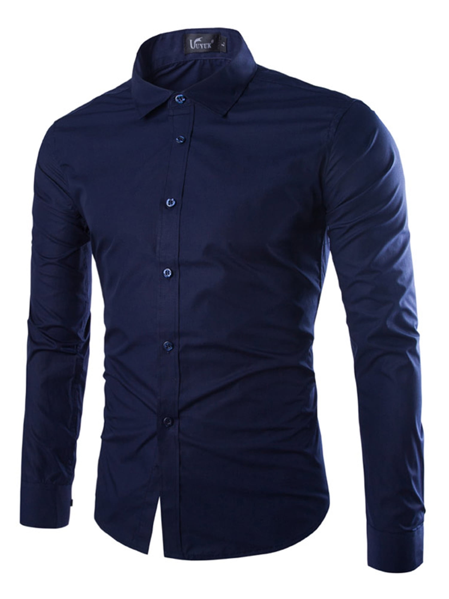 Peyakidsaa Men Luxury Formal Shirt Long Sleeve Slim Fit Business Dress ...