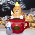 Peyton 8FT Inflatable Gingerbread Man with Candy Cane and Three Gift ...