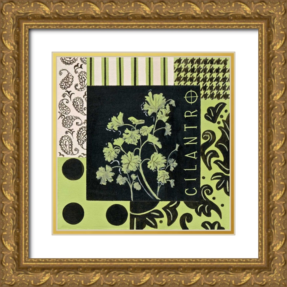 Peyton, Hanna 20x20 Gold Ornate Wood Framed with Double Matting Museum ...
