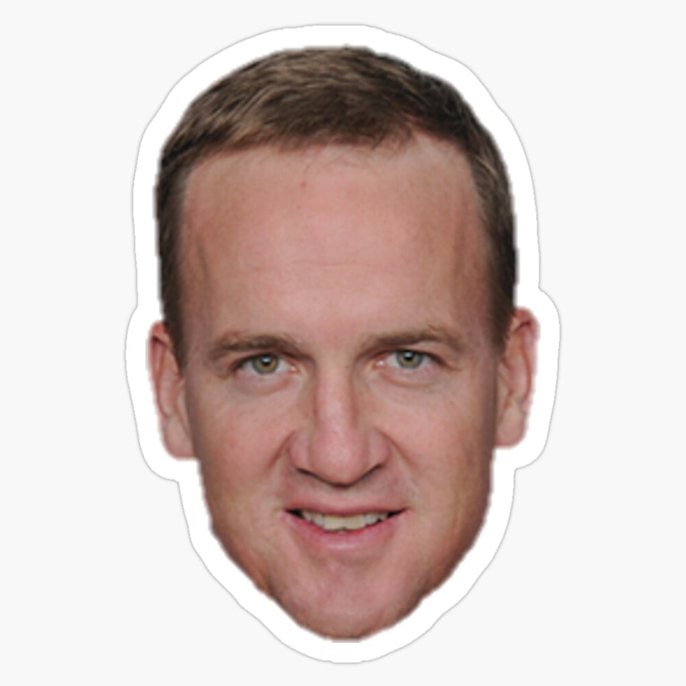 Peyton Manning Face Sticker Phone Decal Water Bottle Stickers Car ...