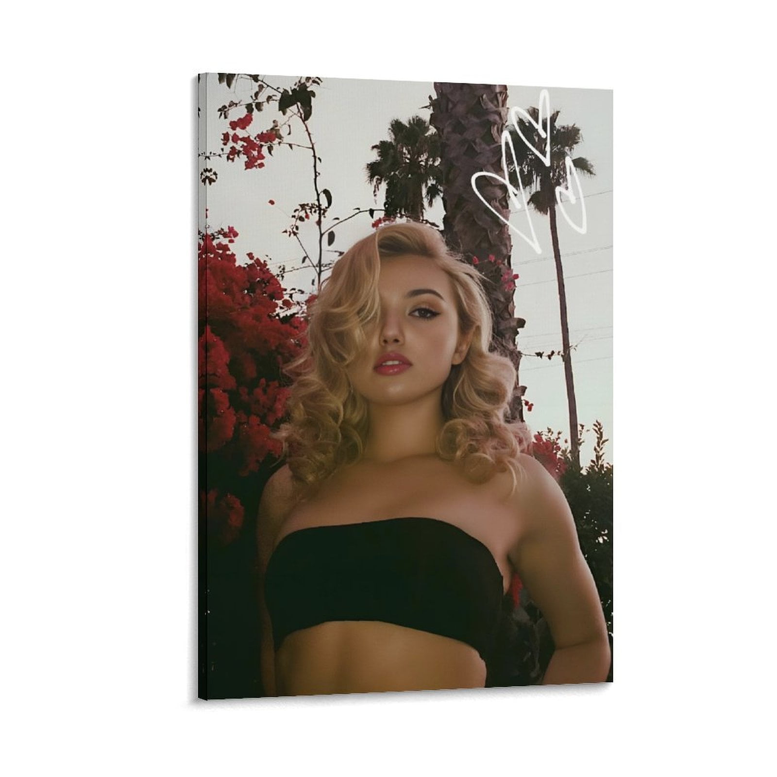 Peyton Roi List Robb Hot Black And White Sexy Actress Poster Artworks Canvas Poster Room ...