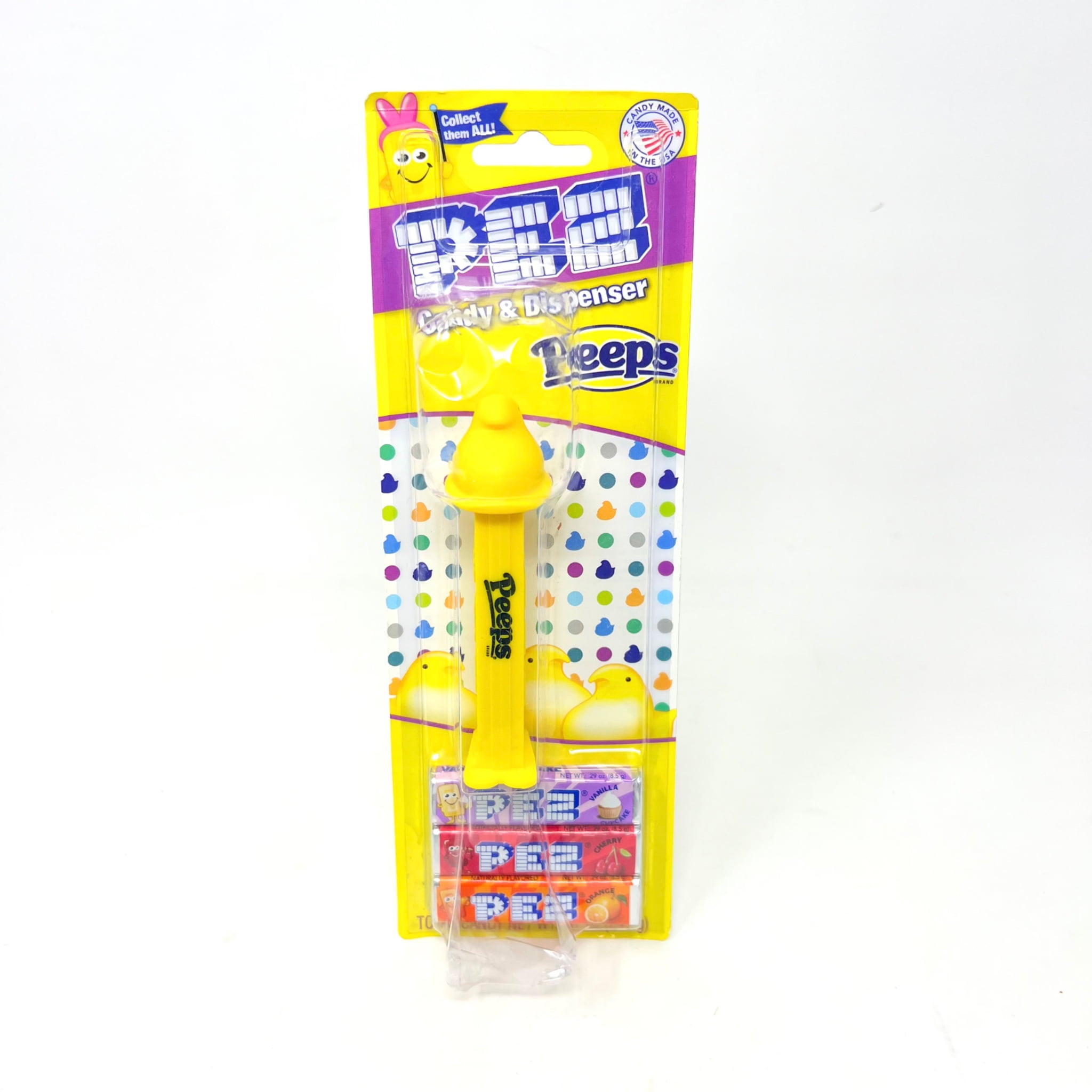 Pez Candy Dispenser with Candy Refills Peeps Pez Yellow Damaged ...