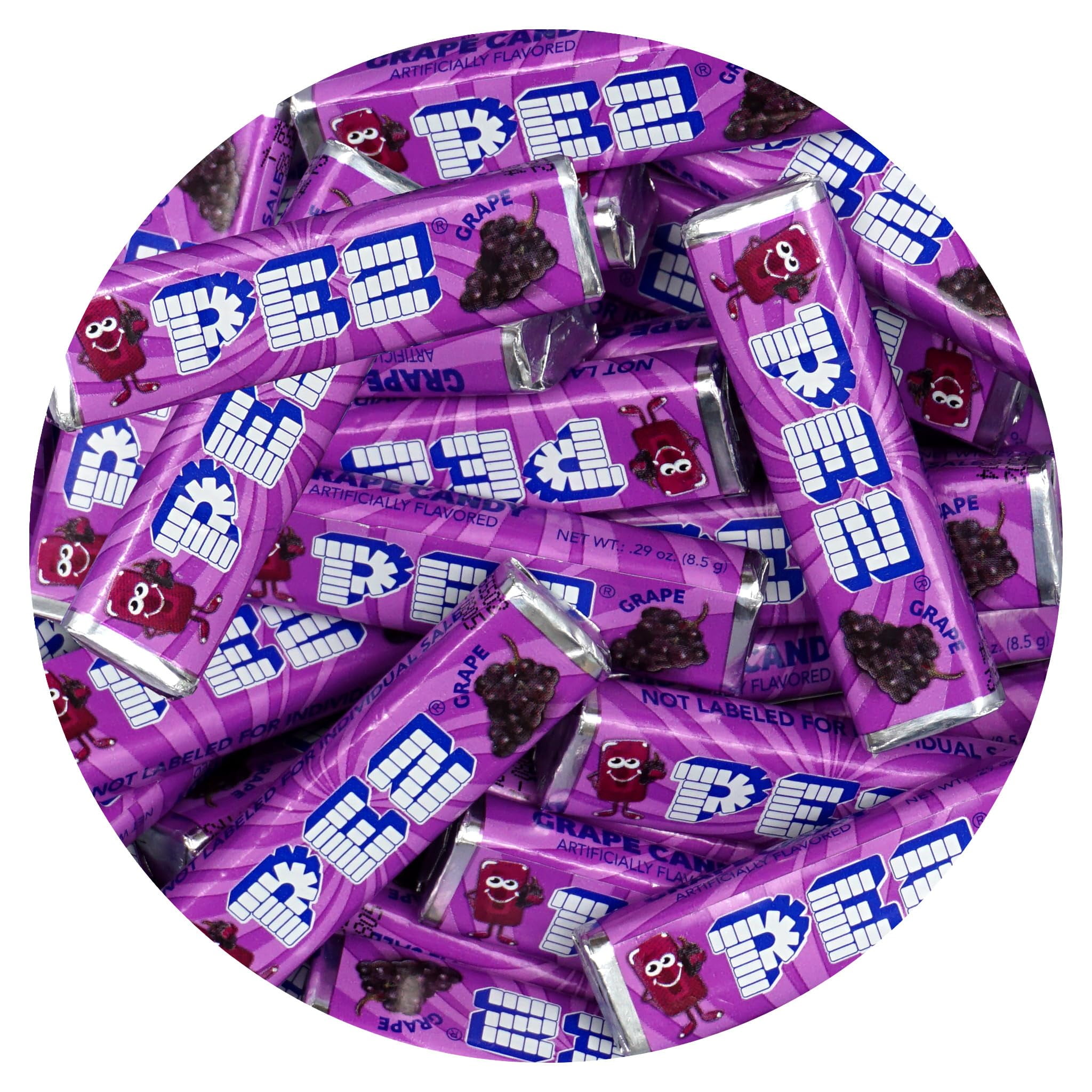 Pez Candy Refills, Grape Flavor, 1 Pound Bulk Bag (Approx. 40 Pieces ...