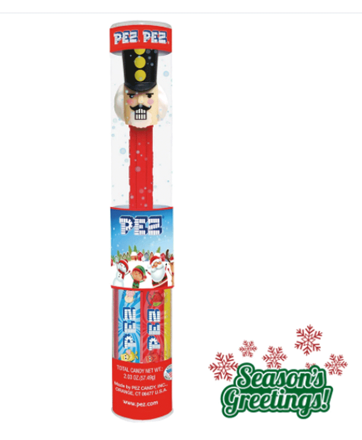Pez Christmas Nutcracker Candy Dispenser 2021 Tube Exclusive with 7 PEZ ...