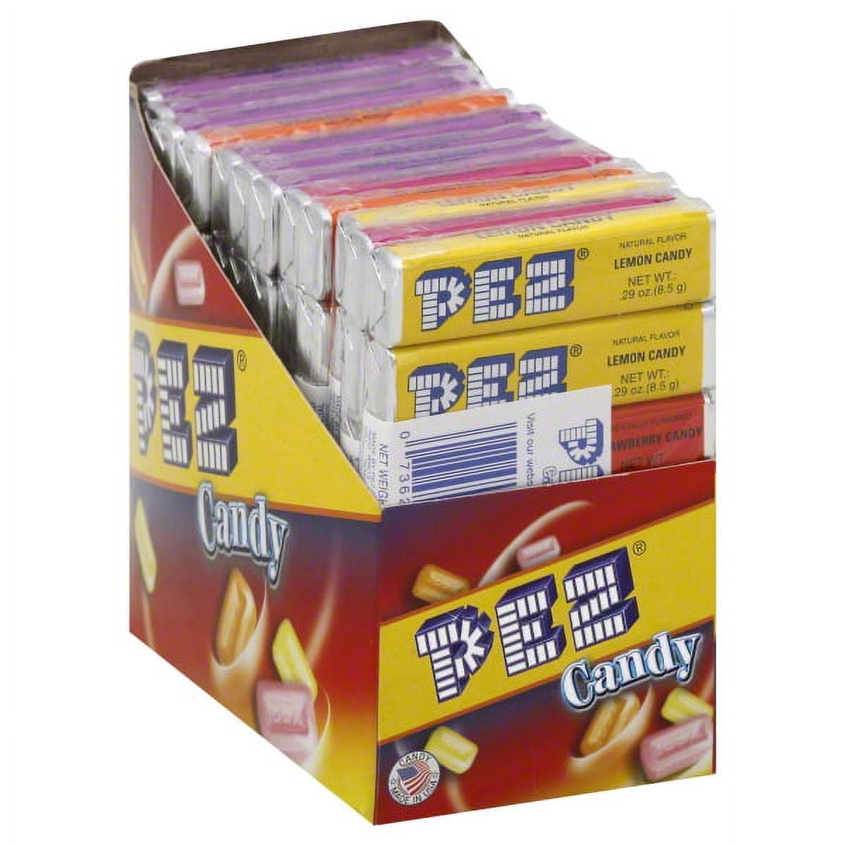 Pez Dispenser Candy Refills, Strawberry, Cherry, & Raspberry Flavors ...