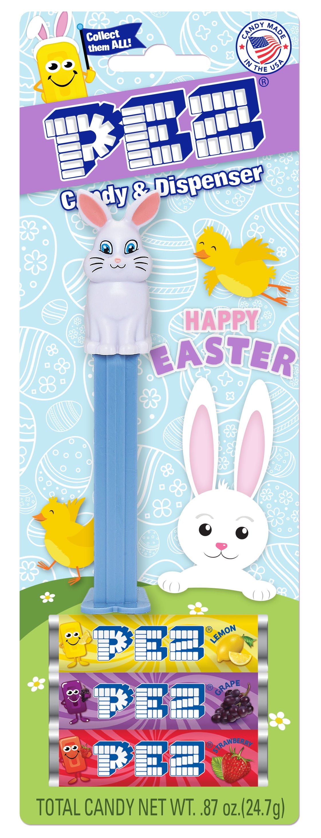 PEZ Easter Themed Candy Dispenser Pack with 3 Refills, 1 Count, 0.87 oz ...