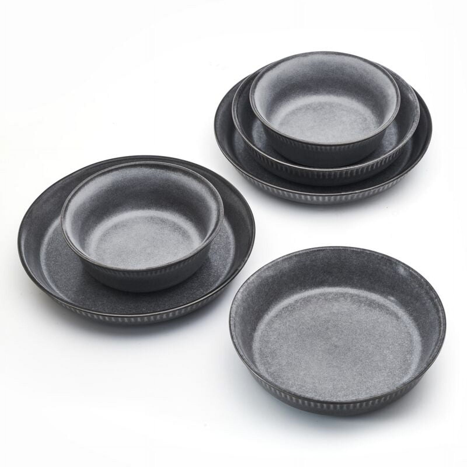 Pfaltzgraff Amara 6 Piece Dinnerware Bowl Set Gray - Walmart.com