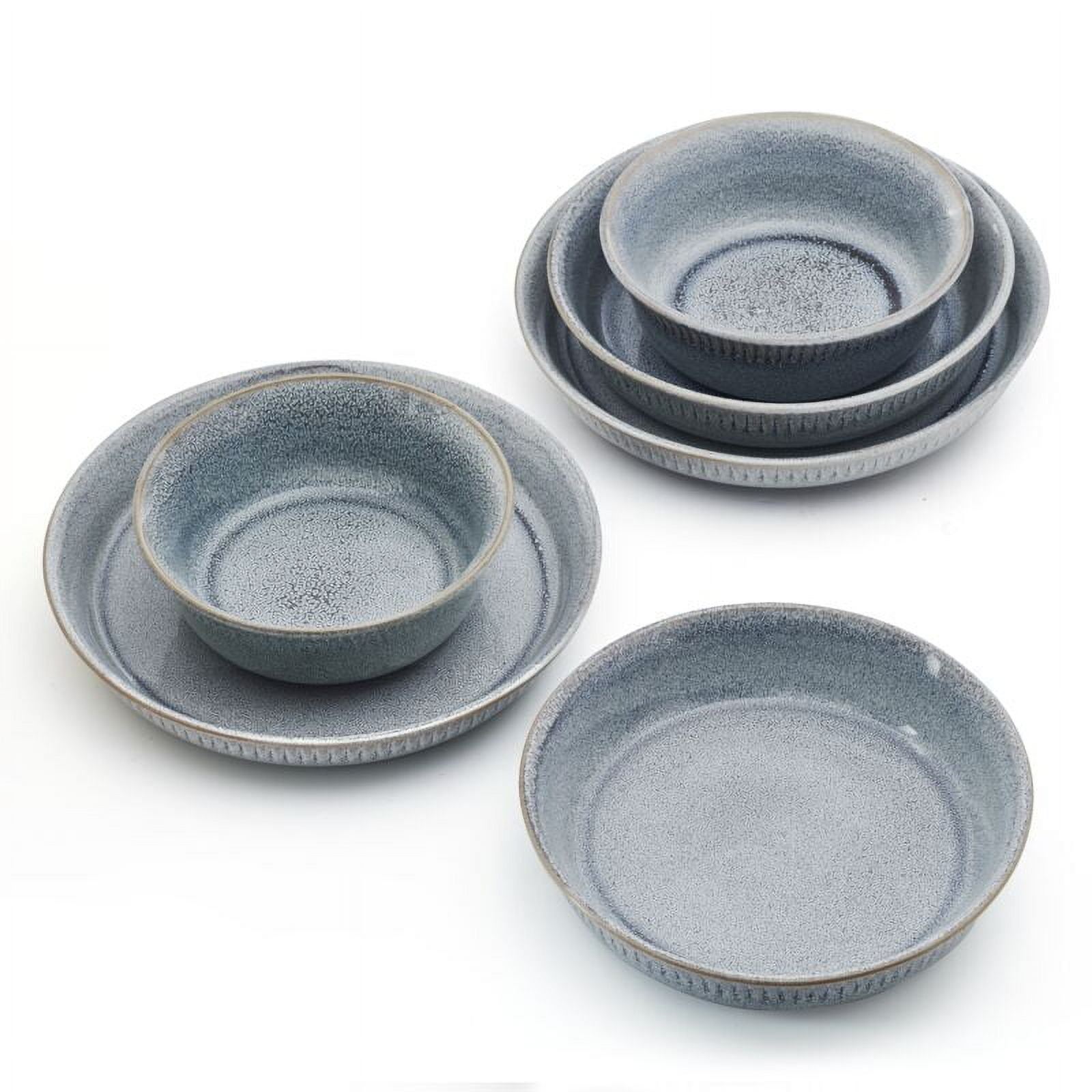Pfaltzgraff Amara 6 Piece Stoneware Dinnerware Bowl Set Gray - Walmart.com