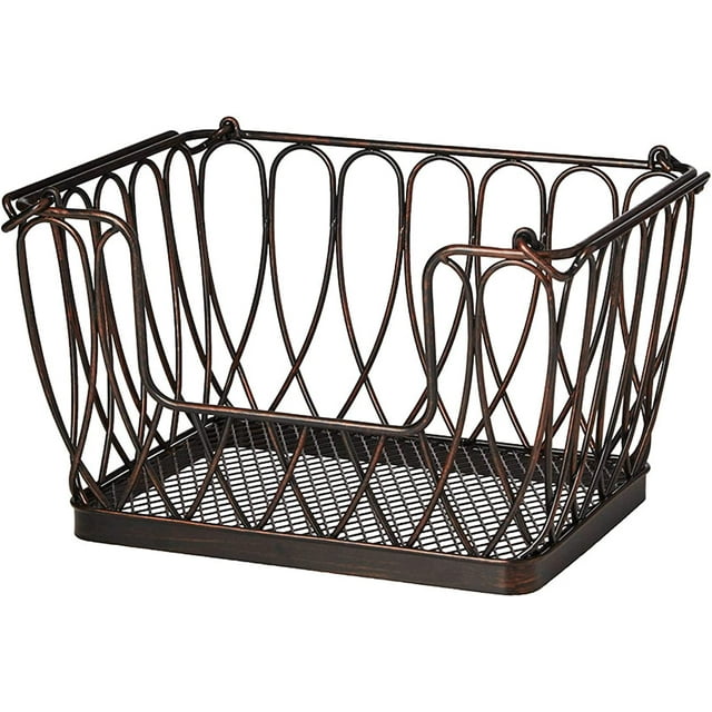 Pfaltzgraff® Basics Metal Loop Stack Wire Basket in Antique Black ...
