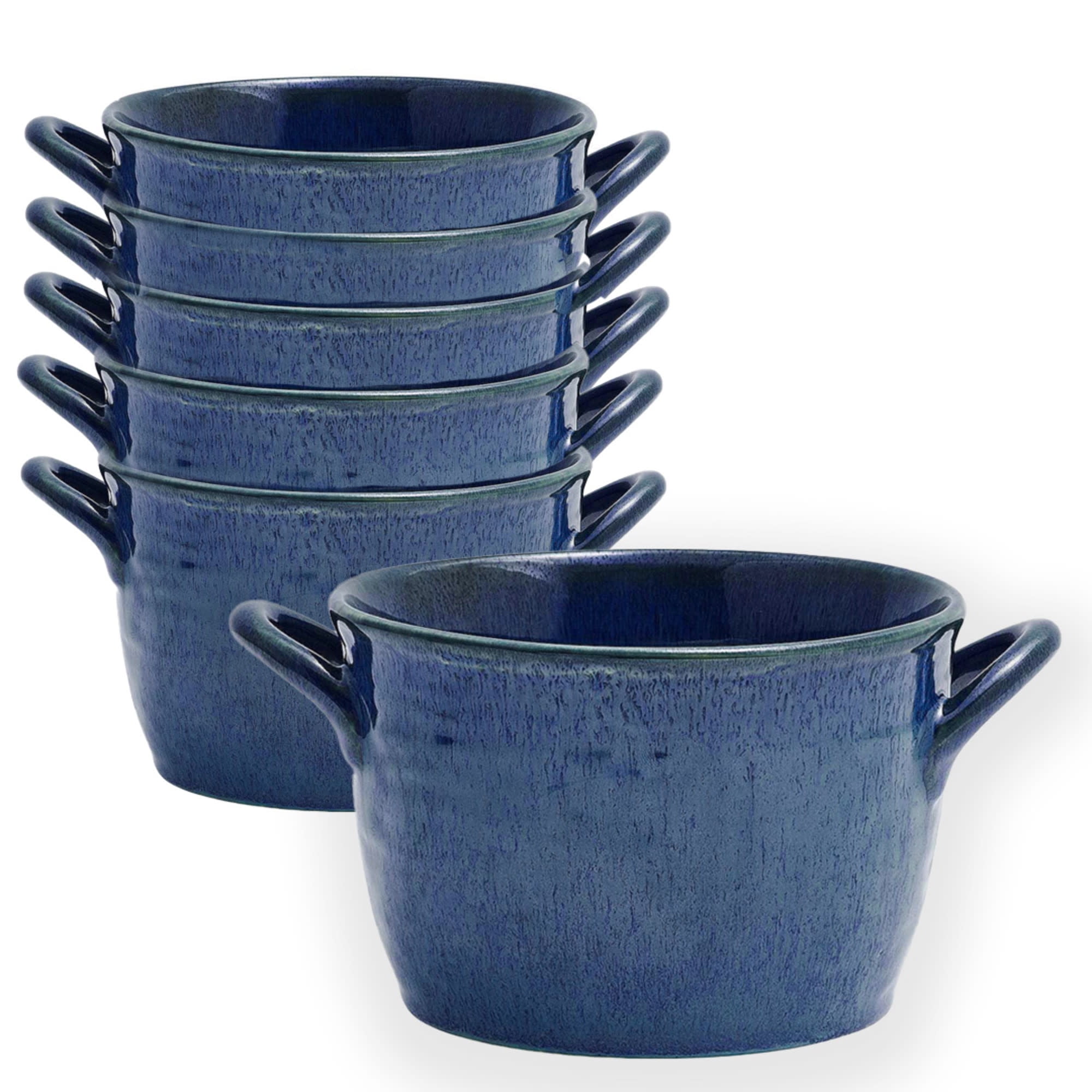 Pfaltzgraff Blue Double Handle Bowls, Set of 6, Blue - Walmart.com