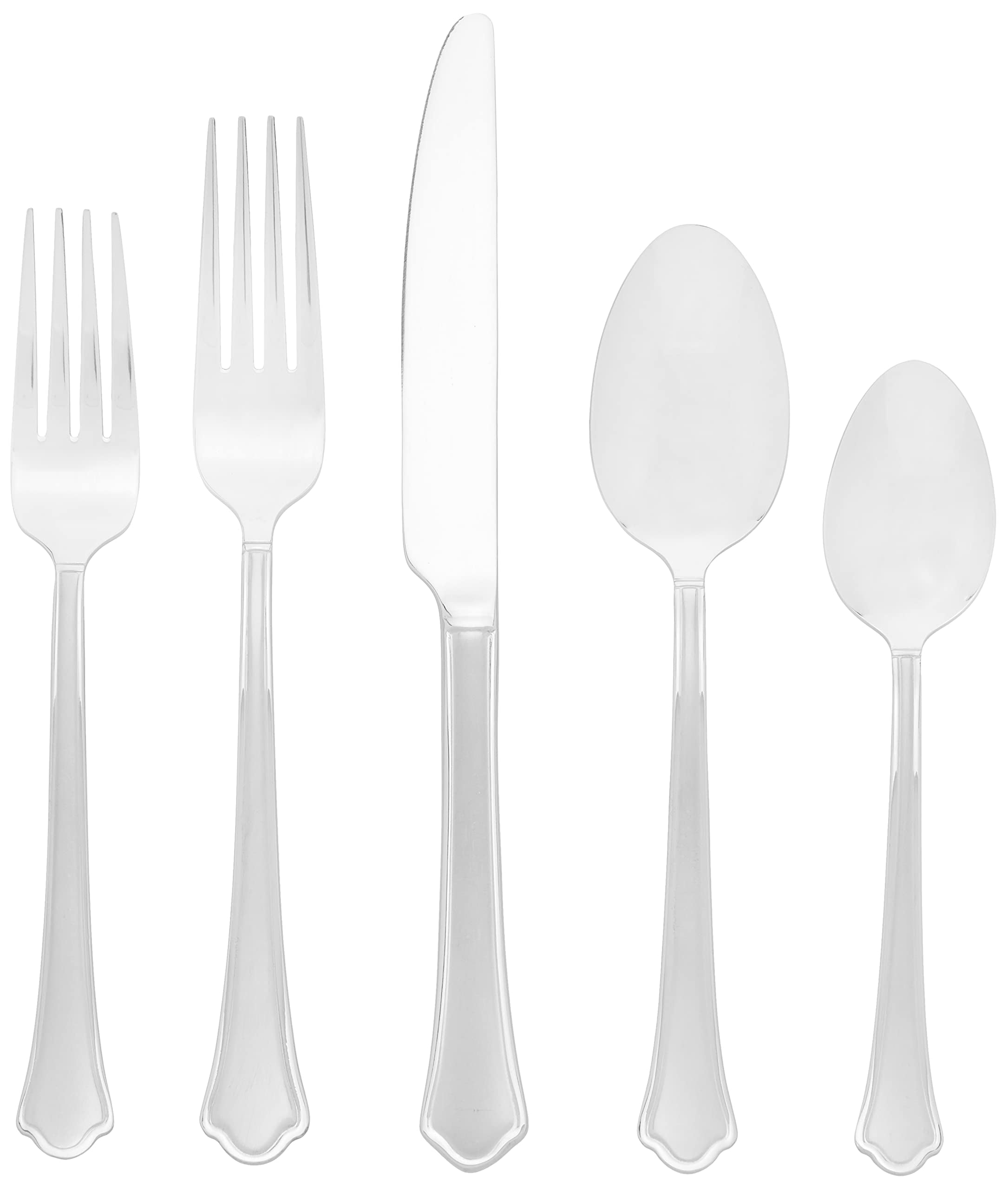Pfaltzgraff Capri Frost 20-Piece Stainless Steel Flatware Set, Service ...