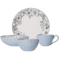 Pfaltzgraff Gabriela Gray 16-Piece Stoneware Dinnerware Set, Service ...