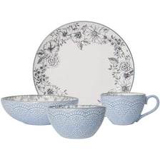 Paris Hilton London Collection 12-Piece Dinnerware Set, Elegant Bow ...