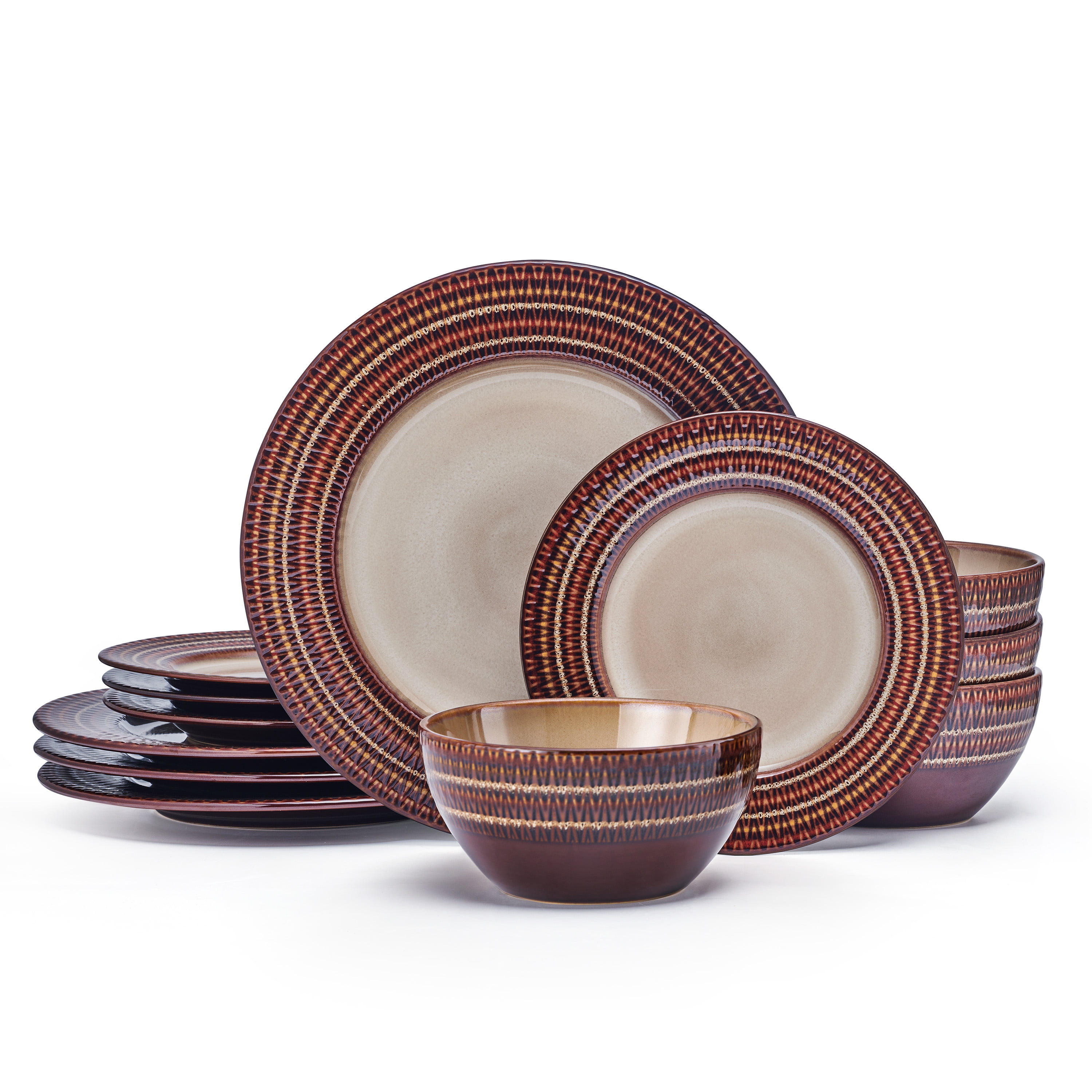 Pfaltzgraff Skylar 12 Piece Stoneware Dinnerware Set Off White ...