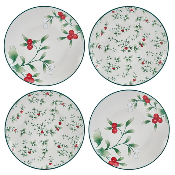 Pfaltzgraff Winterberry 6 in Stoneware Appetizer Plates Micro Macro ...