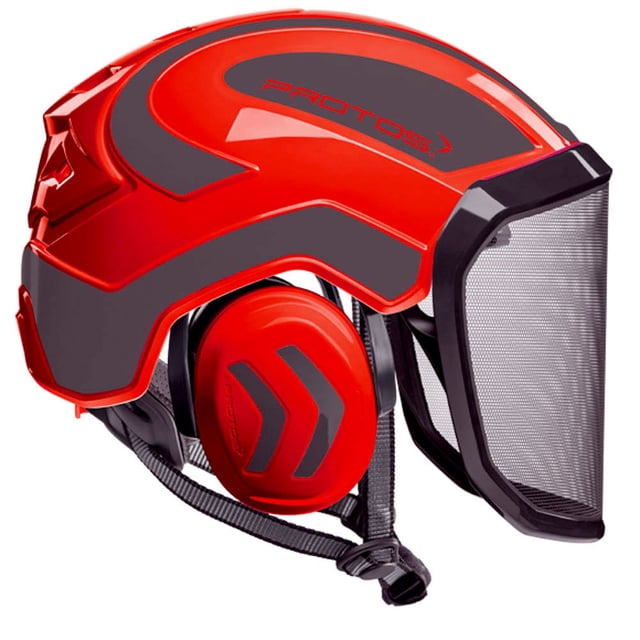 Pfanner Protos Integral Arborist Helmet - Red/Grey - Walmart.com