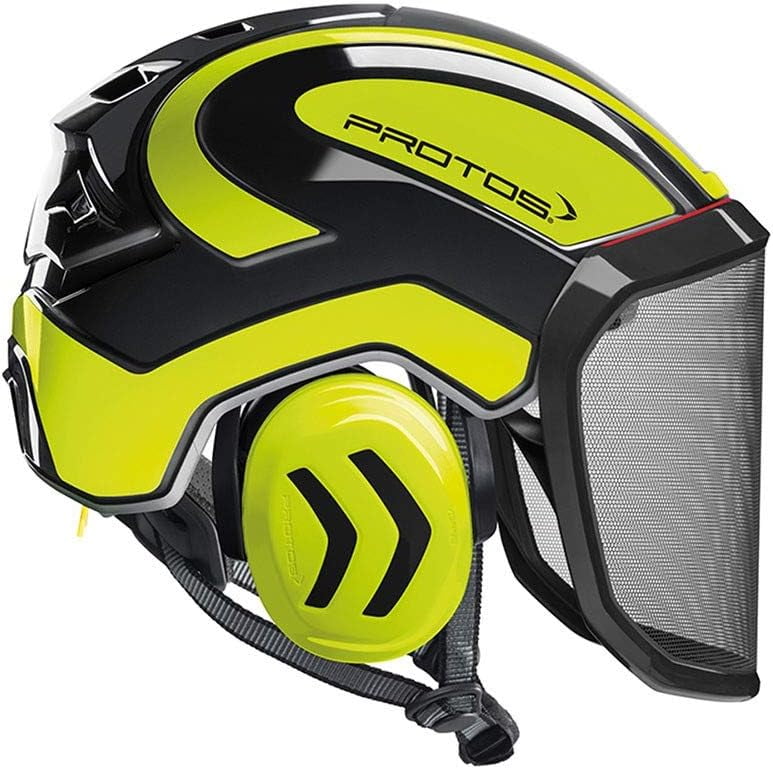 Pfanner Protos Integral Arborist Helmet - Yellow & Black, Adult ...