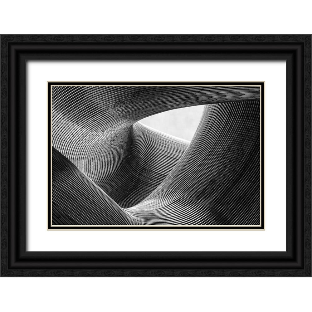 Pfeiffer 24x17 Black Ornate Wood Framed with Double Matting Museum Art ...