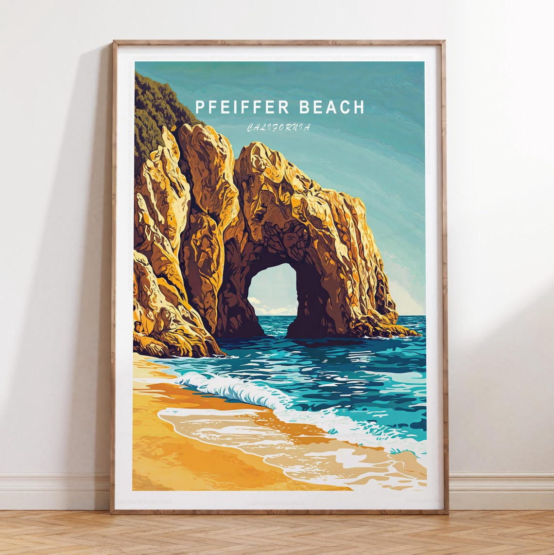 Pfeiffer Beach California Scenic Seascape Wall Art, Unframed Canvas ...