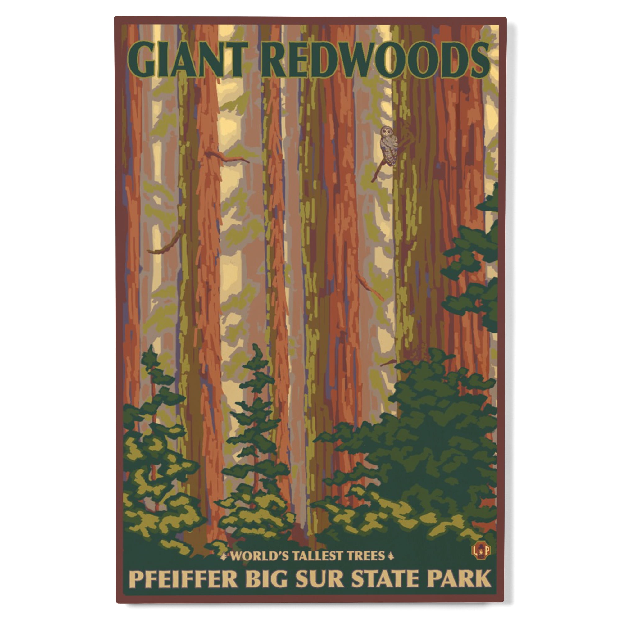 Pfeiffer Big Sur Park, California, Giant Redwoods Birch Wood Wall Sign ...