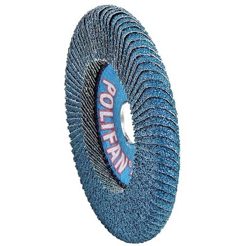 POLIFAN® Z SGP Curve Steelox Flap Disc, 5 in dia x7/8 in Arbor, 40 Grit ...