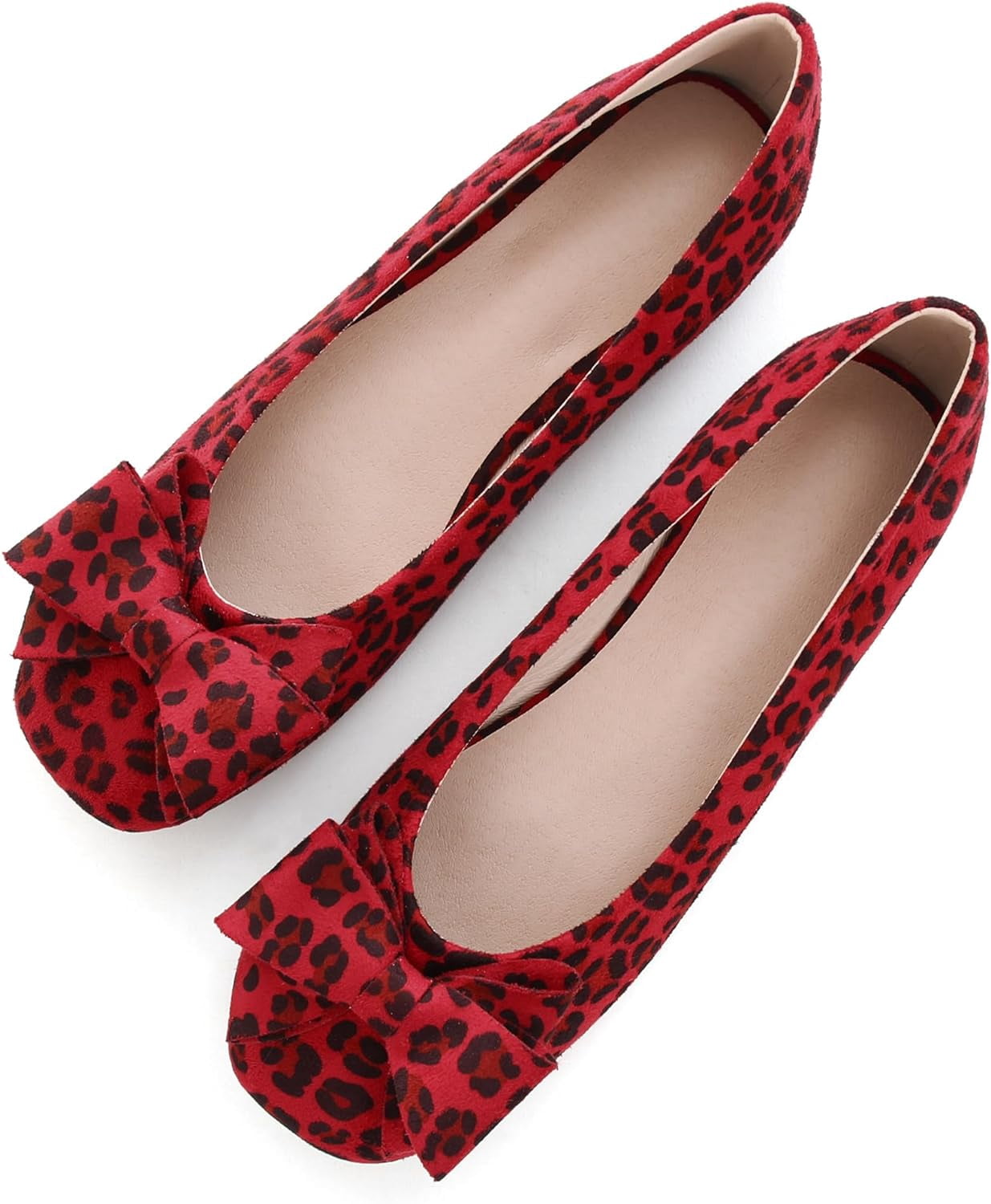 Pfhytec LU Womens Classic Square Toe Ballet Flats Comfort Solid Flat ...