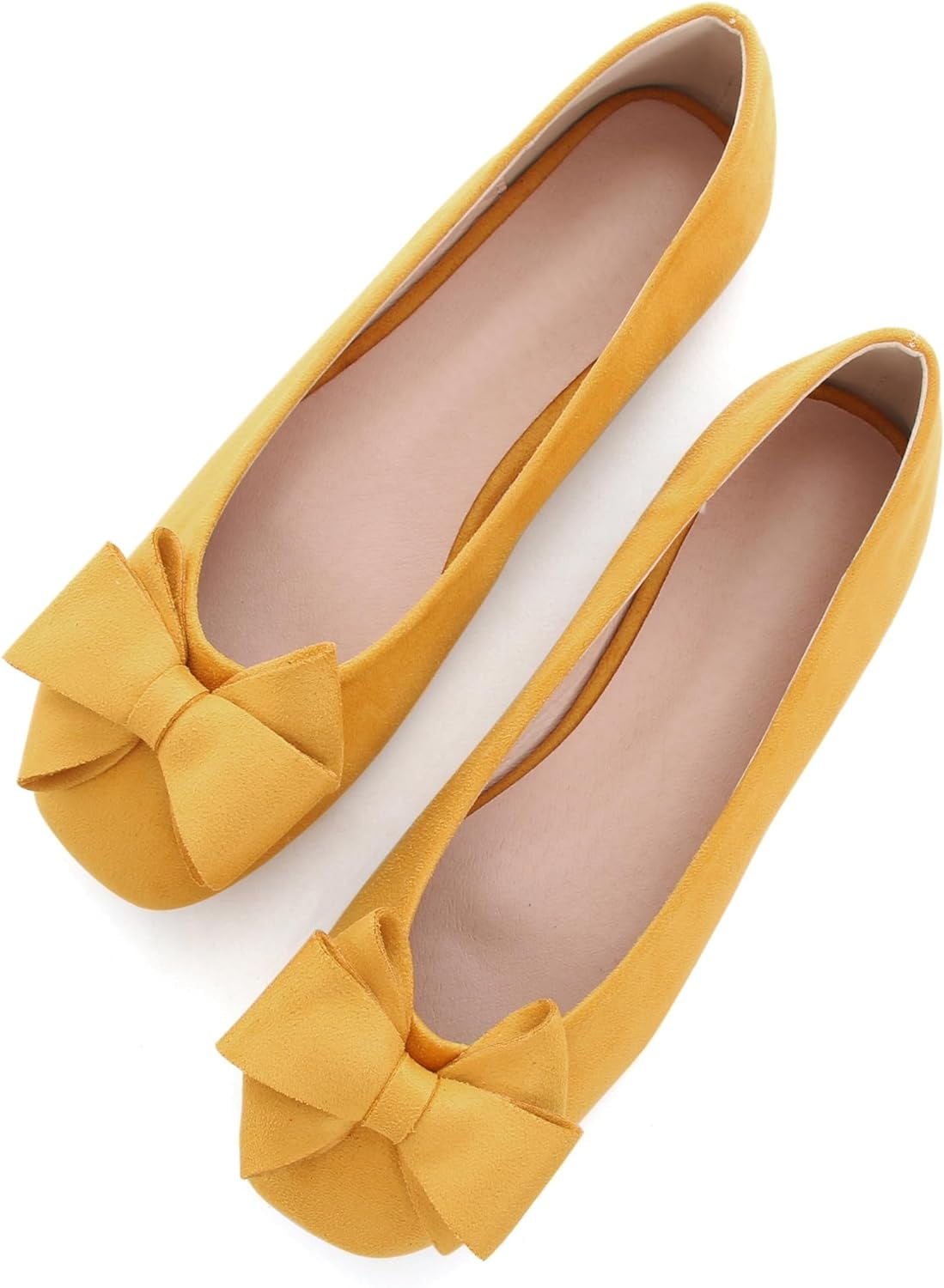 Pfhytec LU Womens Classic Square Toe Ballet Flats Comfort Solid Flat ...