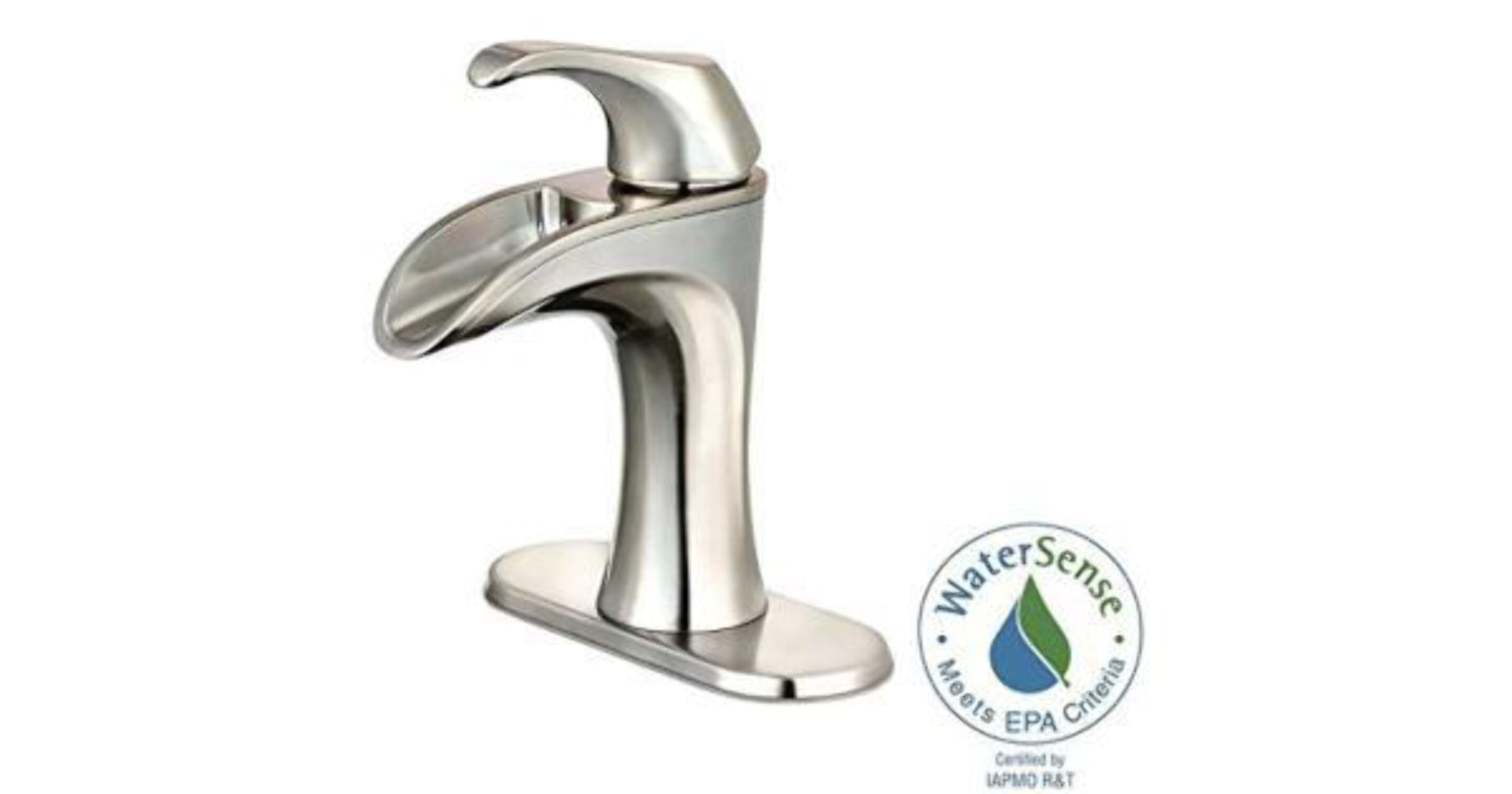 Pfister Brea 4 in. Centerset Waterfall Single-Handle Bathroom Faucet in ...