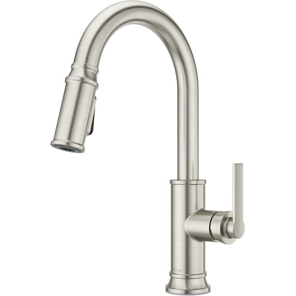 Pfister Gt529-Pfm Pfirst Modern 1.8 GPM Single Hole Kitchen Faucet ...