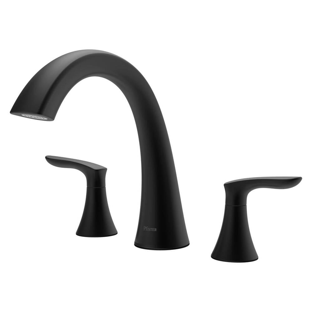 Pfister RT65WRB Weller 2-Handle 3-Hole Matte Black Roman Tub Faucet ...