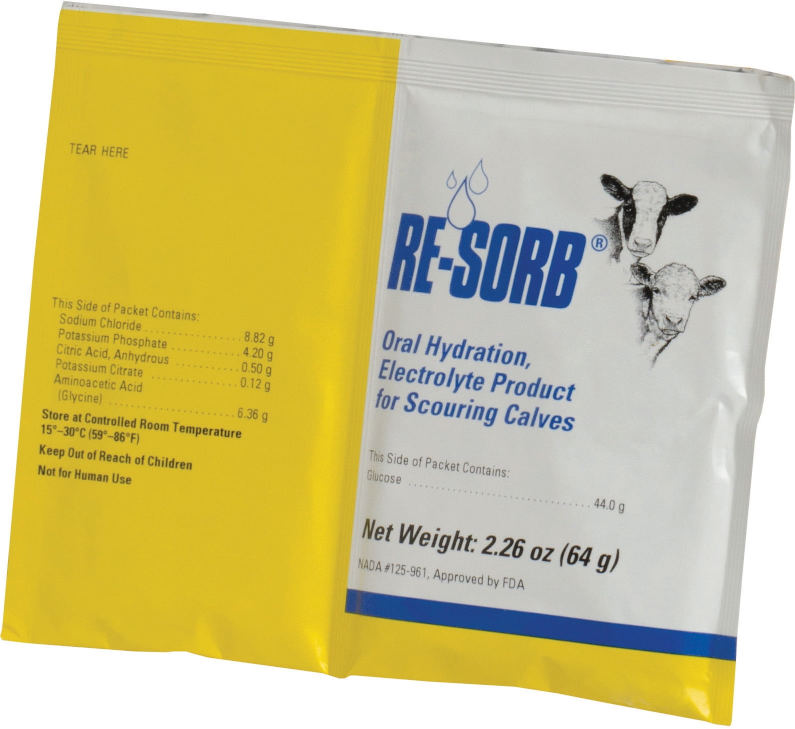 Pfizer Animal Health-Resorb Packets For Calves 64 Gram/12 Pack ...