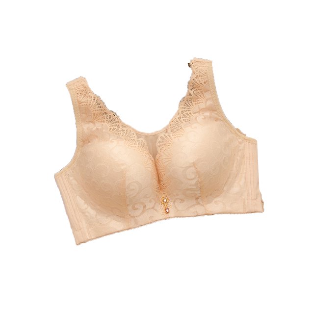 Pfysire Women Full Cup Bra Lace Wirefree Underwear Soft Bralette Skin ...